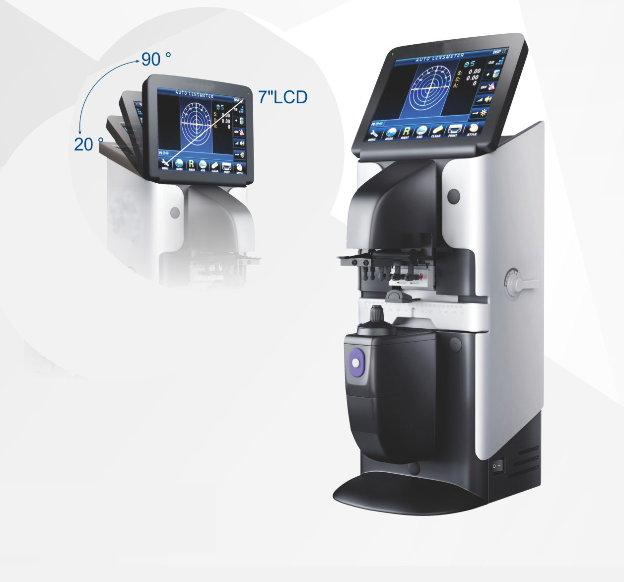 Compact Eye Testing Machine Ophthalmic Instruments Lensometer With 