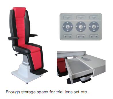 Black And Red Leather Ophthalmic Chair Unit For Two Instruments ...