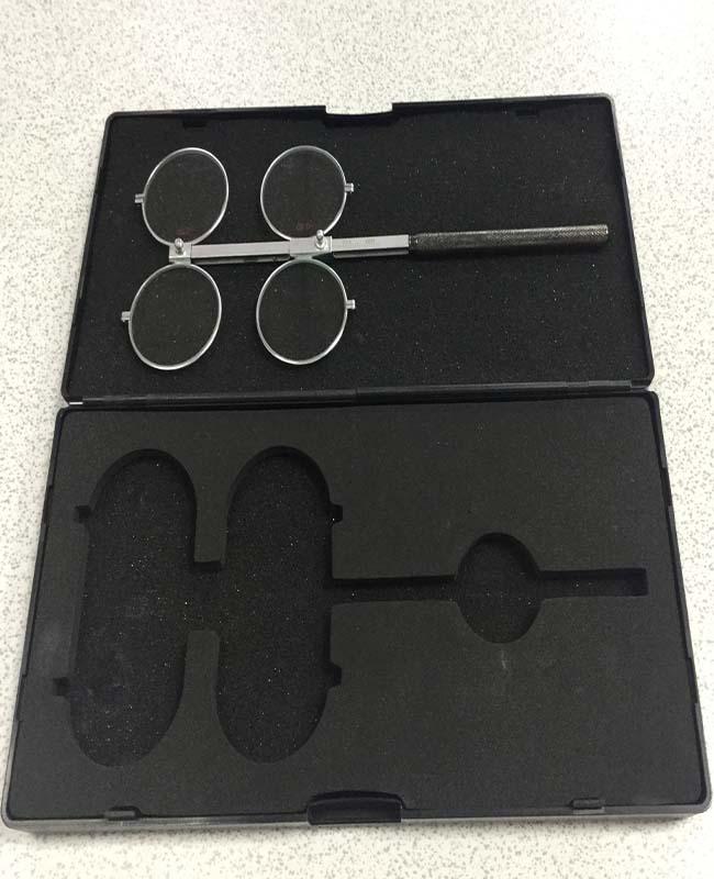 Adjustable PD Scale Copper 4 Lens Confirmation Test Optometry Flipper